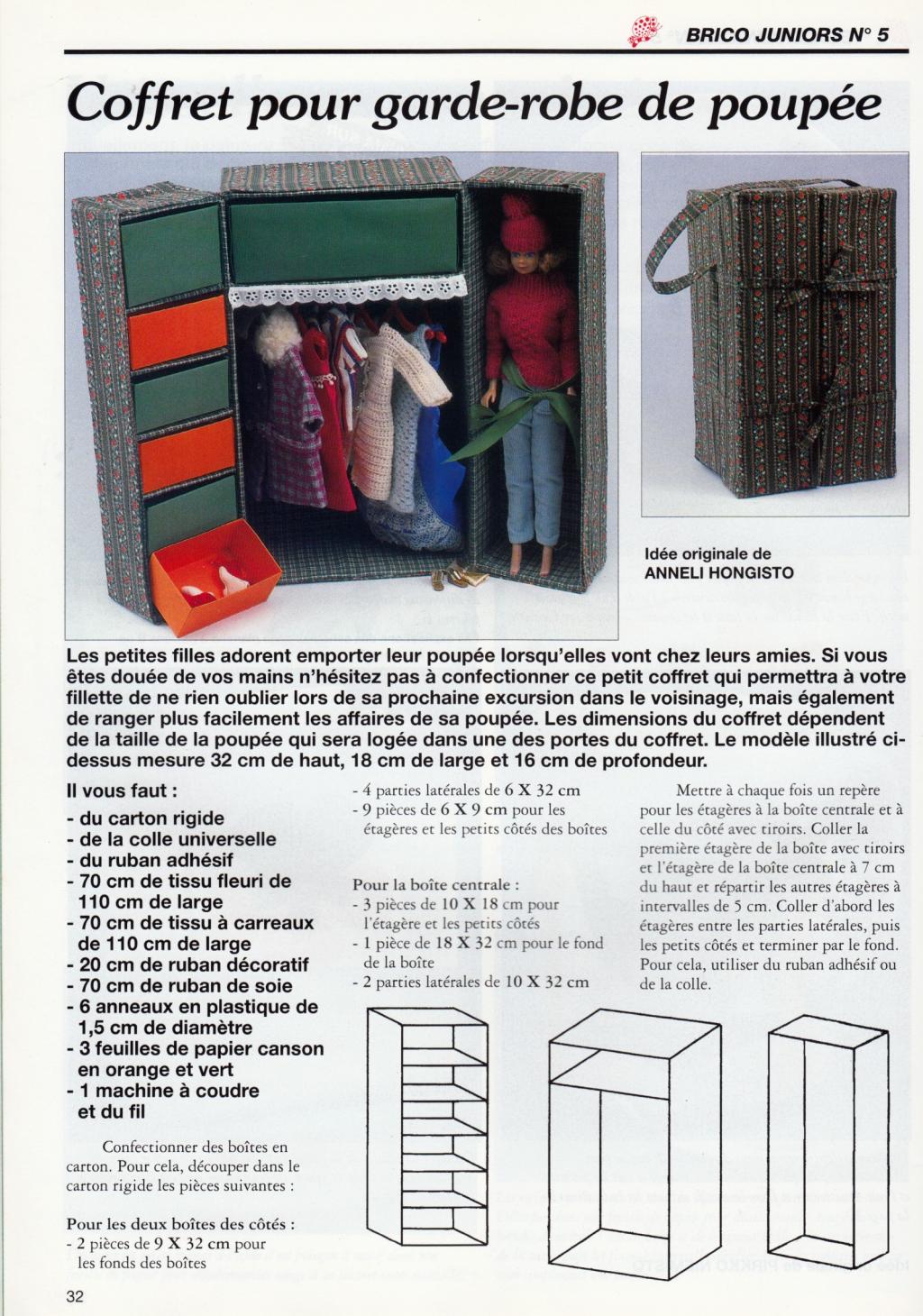 PAR AMOUR DES POUPEES :: Coffret pour garde-robe poupée mannequin.