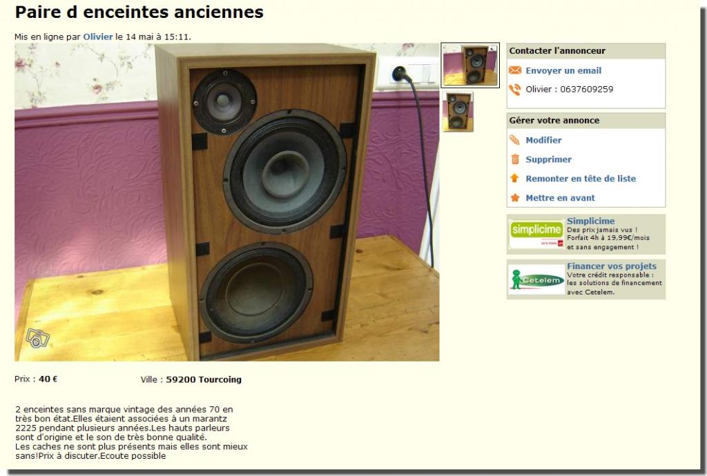 Forum Cabasse, Haute Fidélité et Home Cinéma :: Anciennes Siare