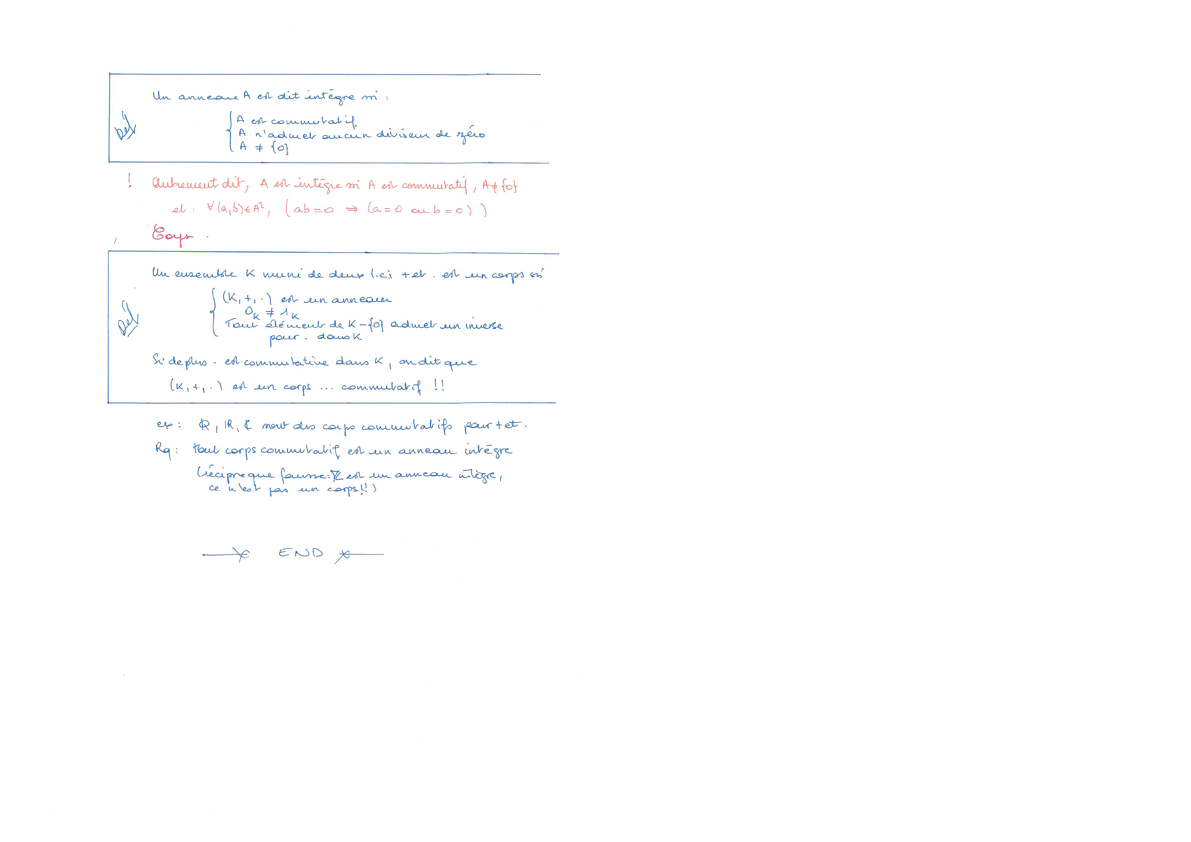 MPSI3 - Thiers =) : Un résumé du cours sur les structures algébriques MPSI3 - Thiers =) : Un résumé du cours sur les structures algébriques