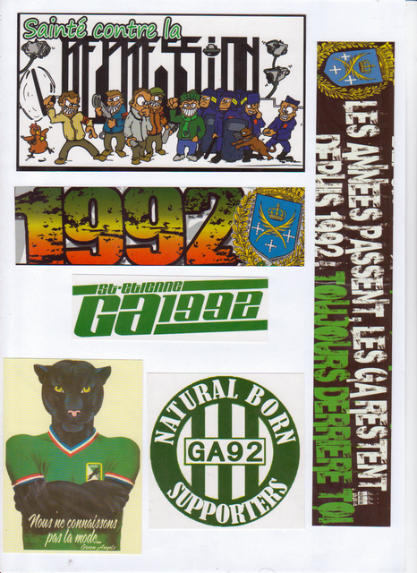 collection autocollants ultras : Green Angels 1992