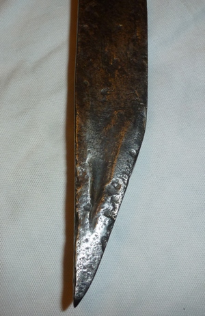 OUTILS ANCIENS - ART POPULAIRE : Bisaiguë manche en bois (inversé)