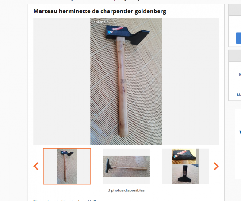 OUTILS ANCIENS - ART POPULAIRE : magnifique hache....