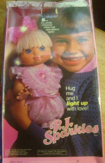 PAR AMOUR DES POUPEES : PJ SPARKLES OU TWINKLES, 38 cm, 1988, MATTEL