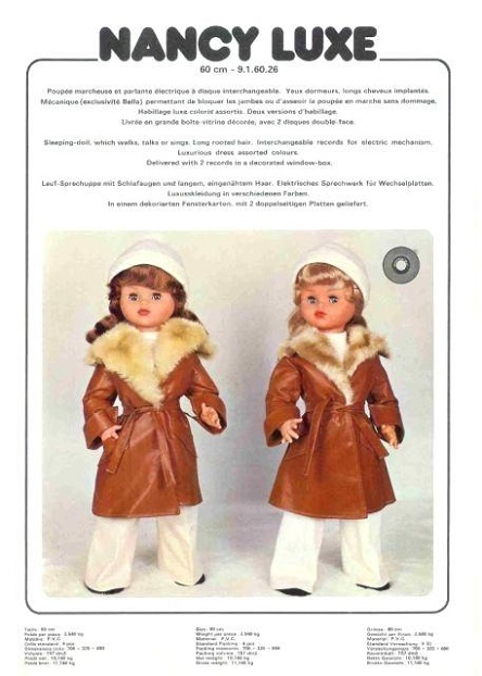 PAR AMOUR DES POUPEES : NANCY, 60 CM, 1973, BELLA