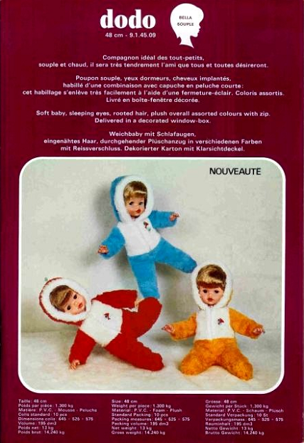 PAR AMOUR DES POUPEES : DODO, 48 CM, 1975, BELLA