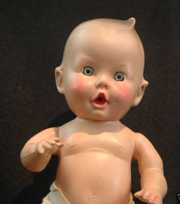 PAR AMOUR DES POUPEES : BEBE GERBER, 30cm, 1955, SUN RUBBER CO