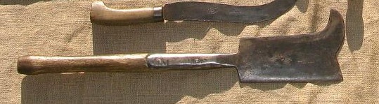 OUTILS ANCIENS - ART POPULAIRE :: serpe à manche long