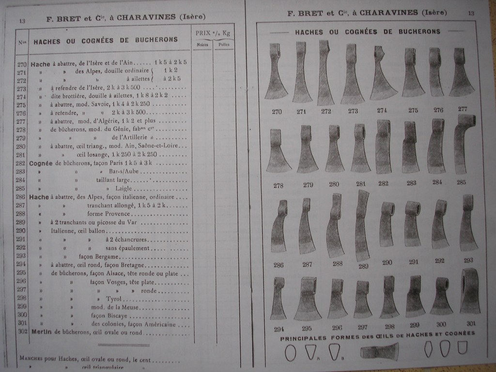 OUTILS ANCIENS - ART POPULAIRE :: hache du massif central