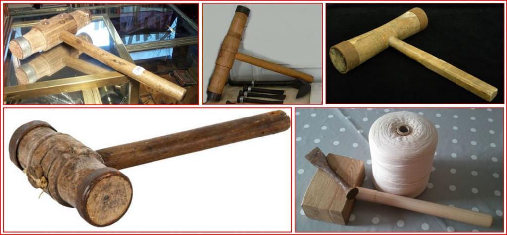 OUTILS ANCIENS - ART POPULAIRE : maillet de calfat